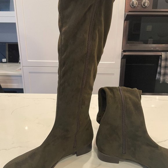 Ron White | Shoes | Ron White Olive Stretch Eco Suede Boot Size Euro ...